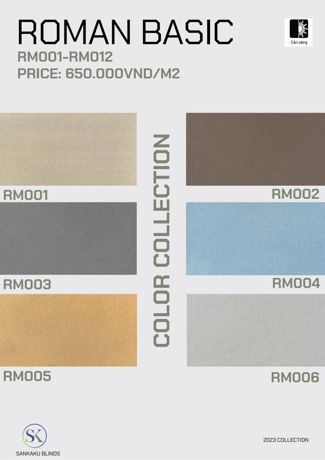 Rèm ROMAN Basic 1 SKK Rèm Cửa Long Thành